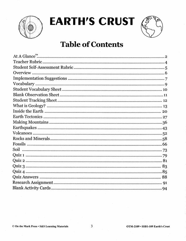Earth's Crust Grades 6-8