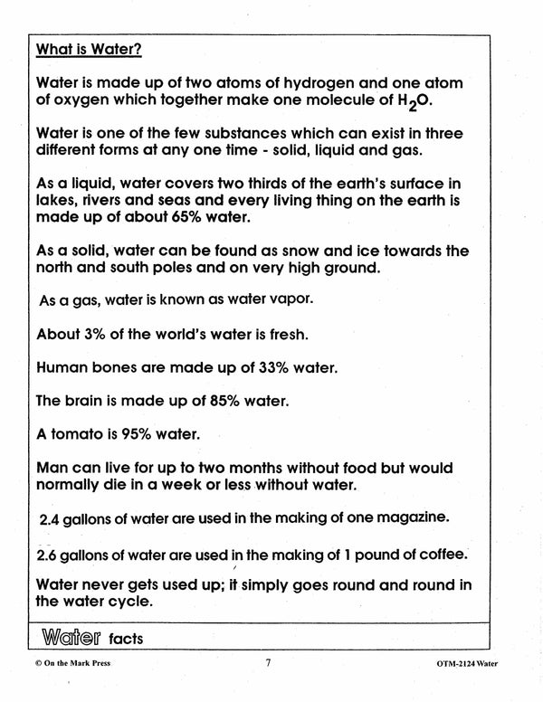 Water: Water Cycle, Erosion, and Water Flow Grades 2-4