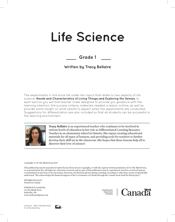 Ontario 2022 Grade 1 Science Curriculum Savings Bundle! - A Full Year