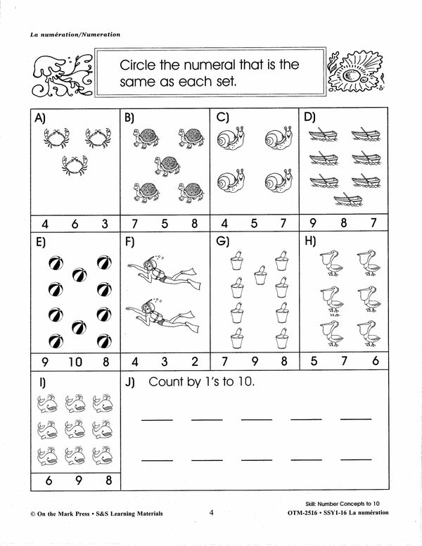 La numération/Numeration: An English and French Workbook Grades 1-3/1e