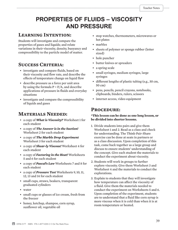 Alberta Grade 8 Science Curriculum - An Entire Year of Lessons!