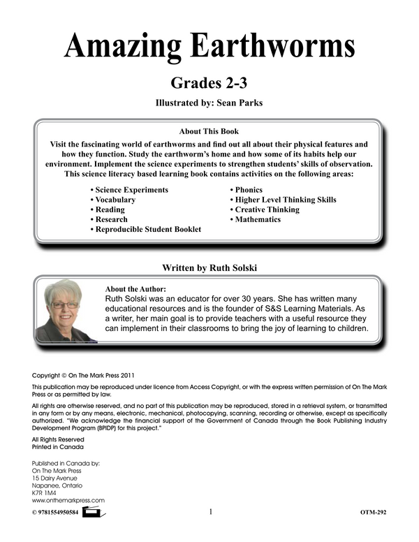 Amazing Earthworms Grades 2-3 - Science Experiments and Cross Curricul