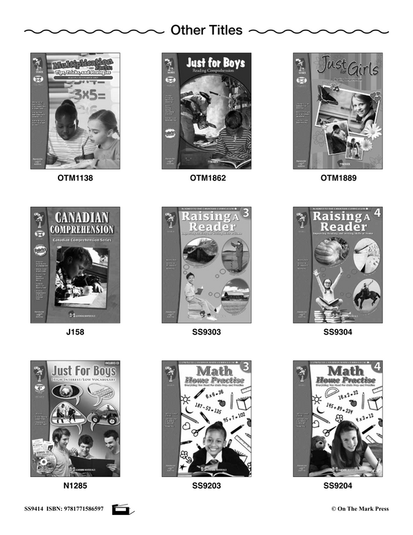 Canadian Basic Grammar Skills Workbook Grades 3/4