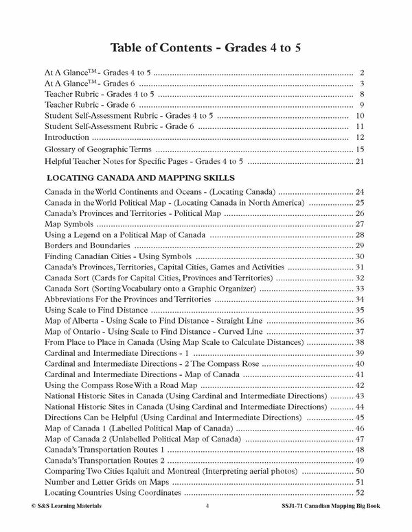 Big Book of Canadian Mapping Skills Grades 4-6